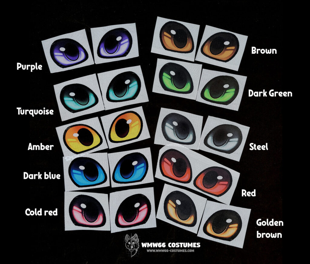 Eye mesh for 2D eyes - shape C - WMW66 Costumes
